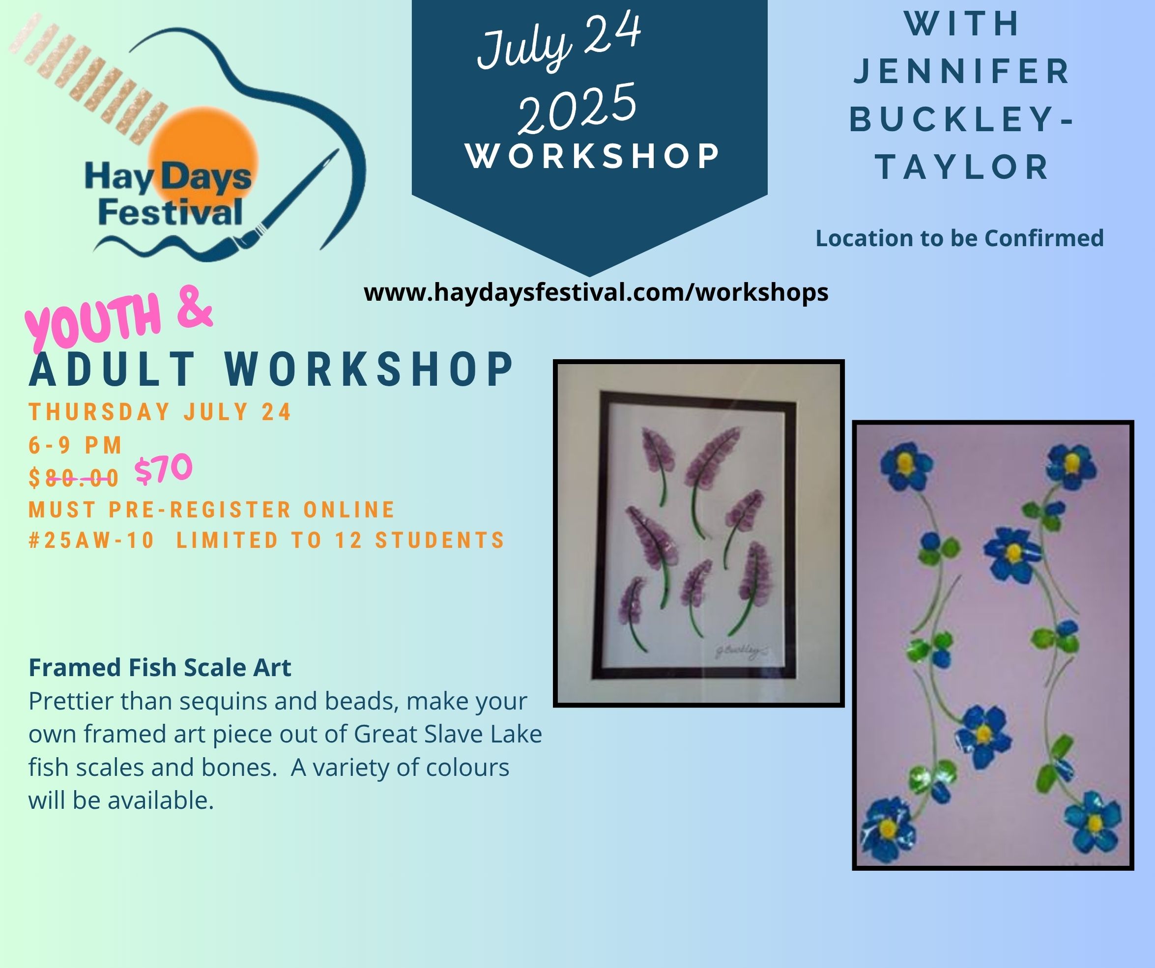Youth and Adult Workshop (ages 13 up) - Framed Fish Scale Art - Hay ...
